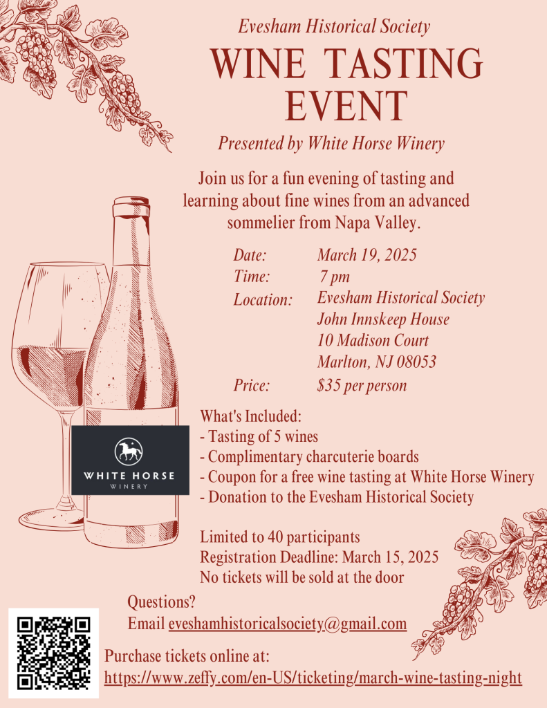 Events for September 2025 – Evesham Historical Society